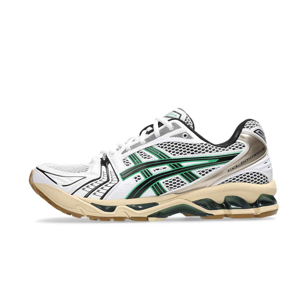 Asics GEL-KAYANO 14 Shoes - White/Hinoki Beige – Ministry Of Concrete